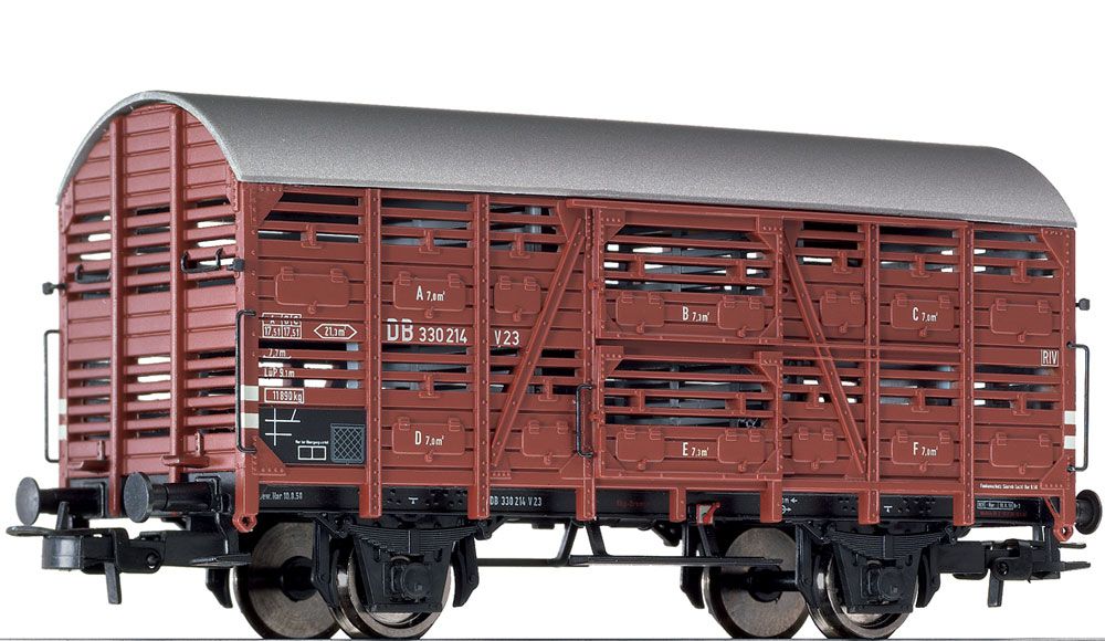 L235102 LILIPUT Вагон для перевозки скота тип V23, DB, Ep.III, H0 1/87