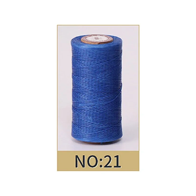 Восковая нить полиэстер синяя NO.21, 50М