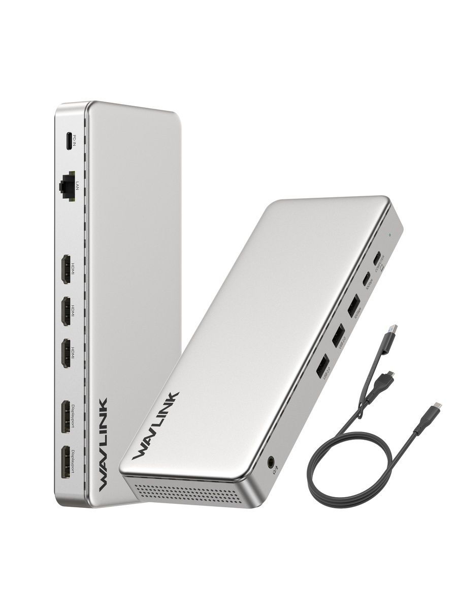 Док-станция с тройным дисплеем WAVLINK с разрешением 4K @ 60 Гц и PD мощностью 85 Вт