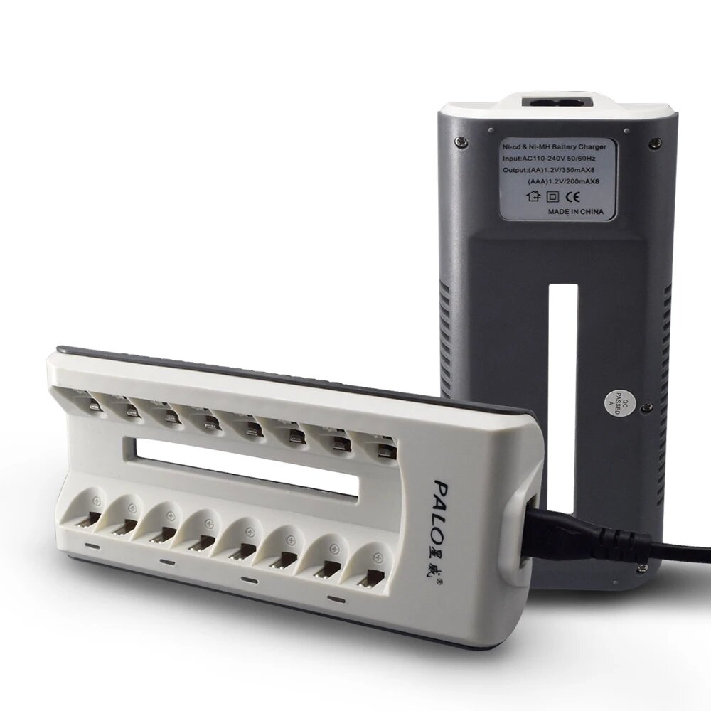 PALO Зарядное AA/AAA, 8 слотов, US Plug