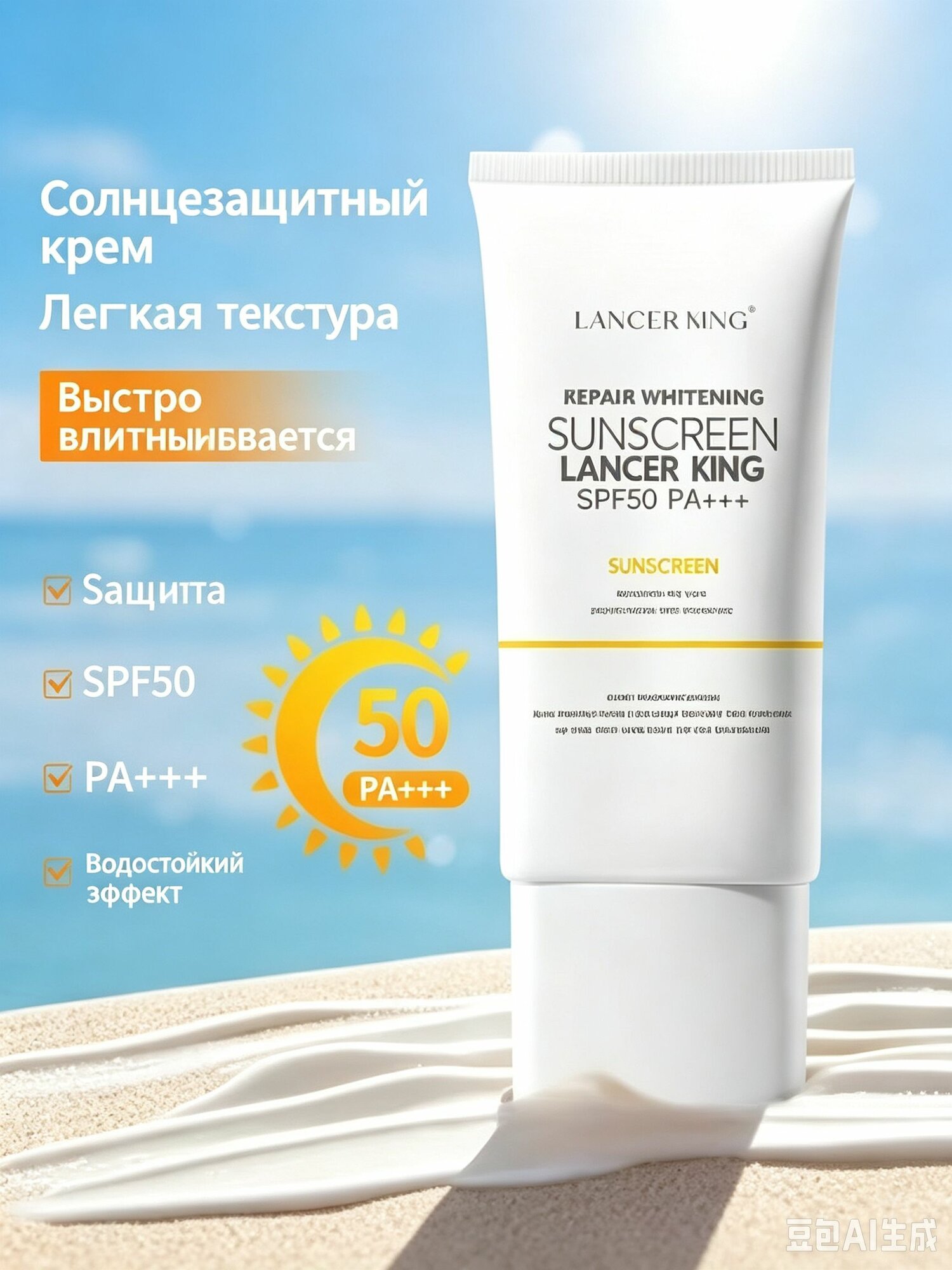 Популярный увлажняющий крем с коллагеном для лица, Spf50, от , созданный в 3в1 формате.