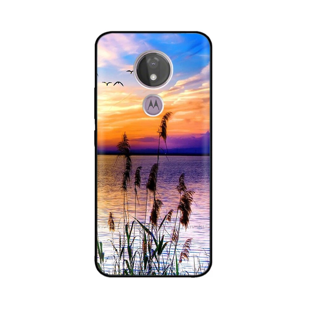 Чехол Motorola Moto G7 Plus, пейзаж, силикон