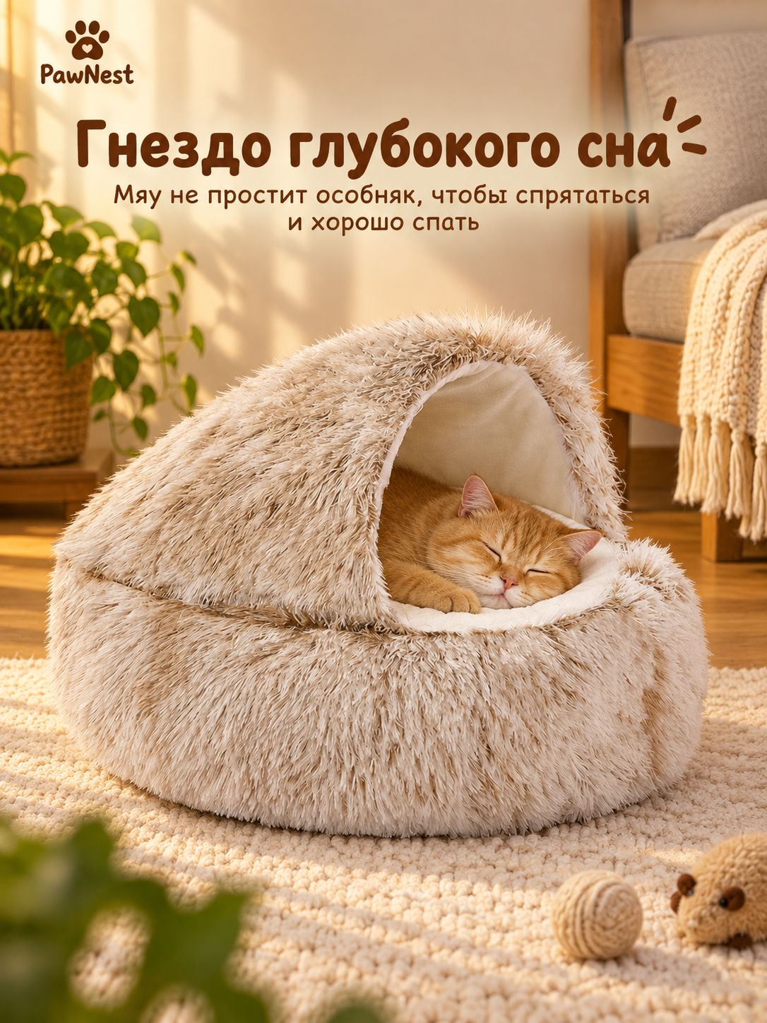 Лежанка для кошек. Развлечение для домашних животных1 шт, Артикул: 5861962450