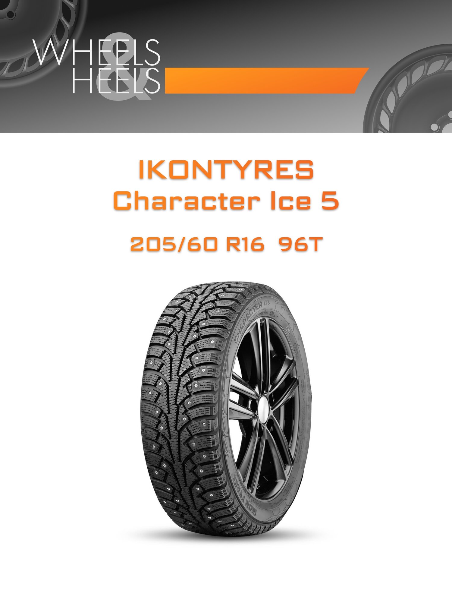 Шина автомобильная IKONTyres Character Ice 5 205/60 R16 96T WINTER Ш, зимняя, универсальная