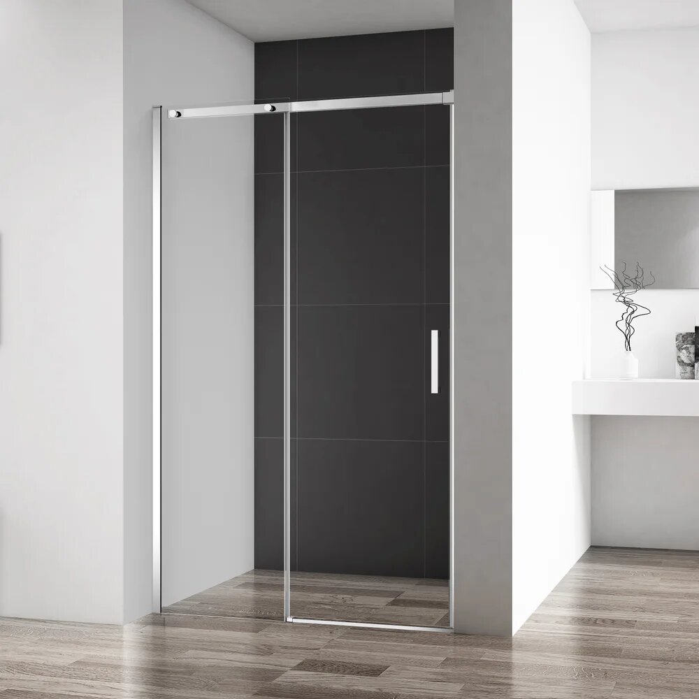Душевая дверь в нишу BelBagno Acqua BF-1-120-C-Cr стеклянная, раздвижная, 120 см, одностворчатая, итальянская