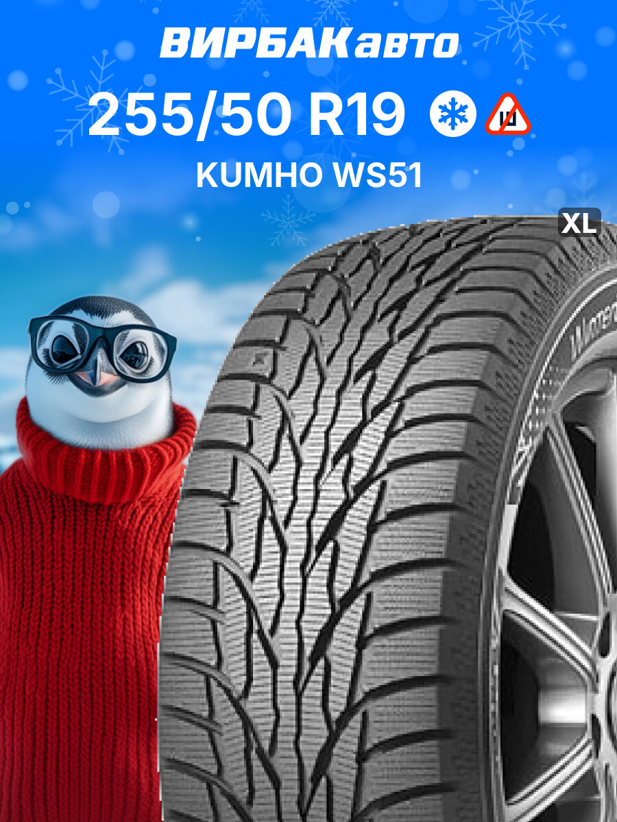 Зимние шины KUMHO WS51 255/50R19 107T XL, зимняя автомобильная резина