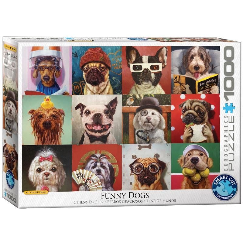 Пазл Eurographics Funny Dogs by Lucia Heffernan, 1000 элементов