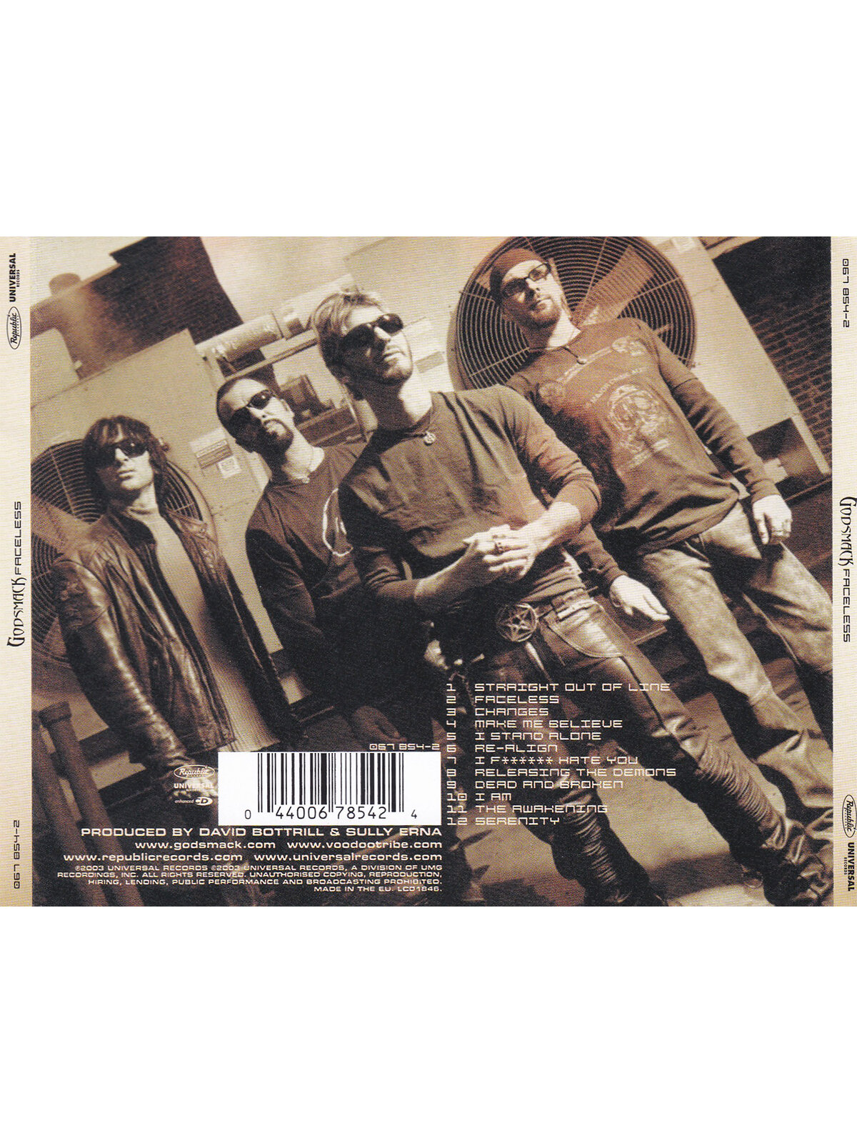 Godsmack - Faceless, 2003, 8-page, CD-Аудио — фото 1