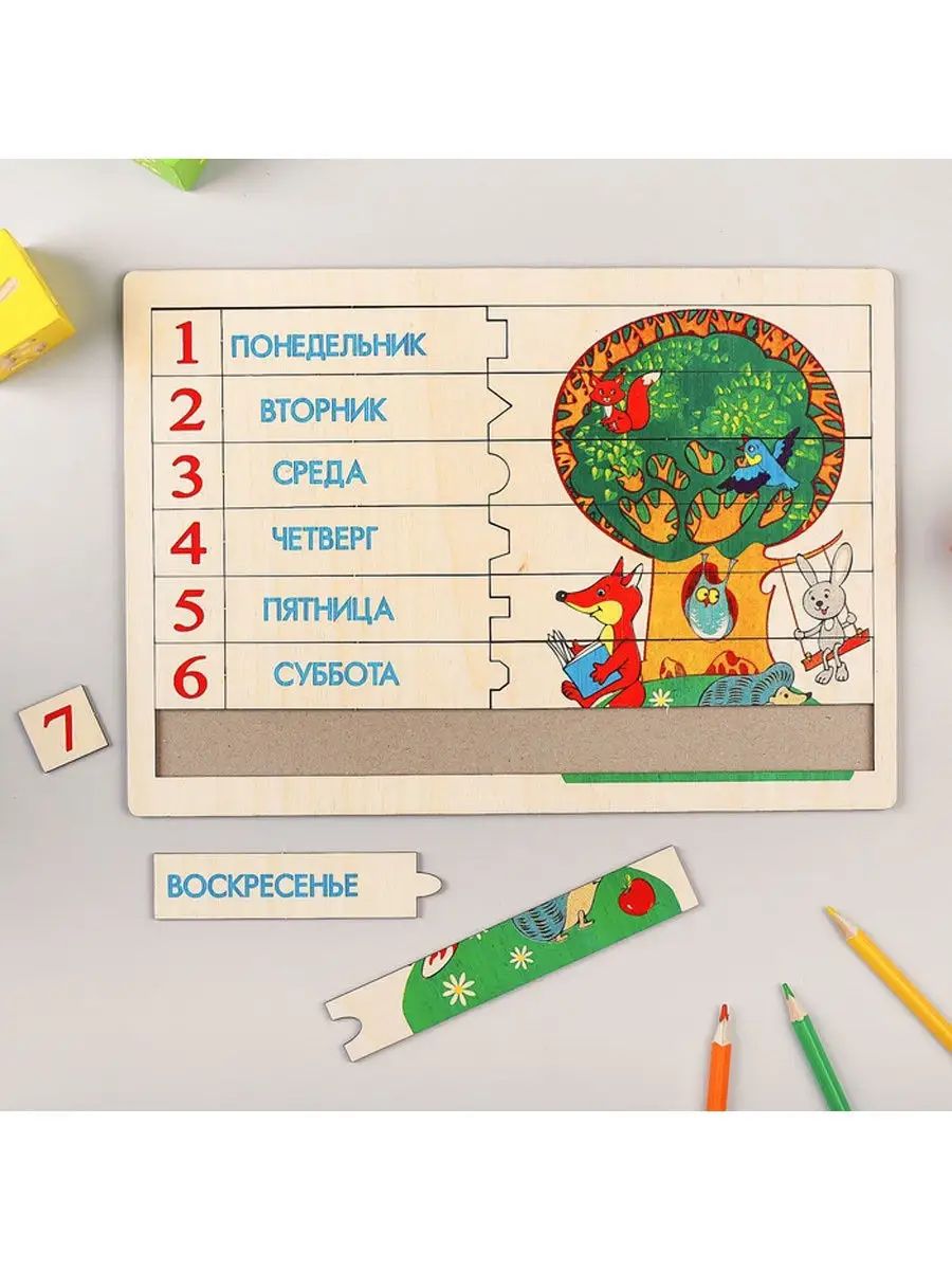 Рамка вкладыш "Я учу дни недели"