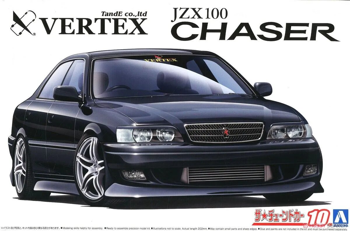Сборная модель Машинка Aoshima 05981 1/24 VERTEX Toyota Chaser JZX100 Tourer V 1998 car model kit