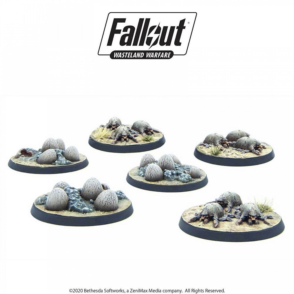 Игровые миниатюры Modiphius Fallout: Wasteland Warfare - Creatures: Mirelurk Hatchlings + Eggs