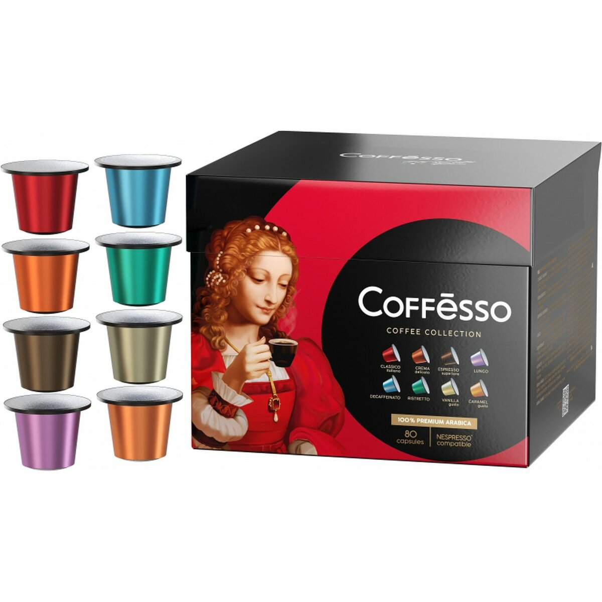 Кофе в капсулах для кофемашин Coffesso Classico, набор (80шт.), 1 уп.