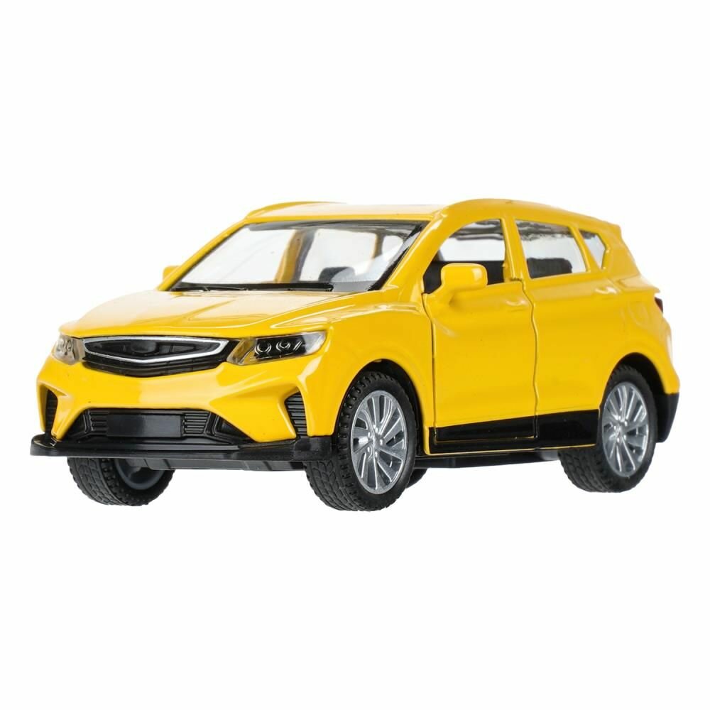 Технопарк инерционная металлическая модель желтая, GEELY COOLRAY