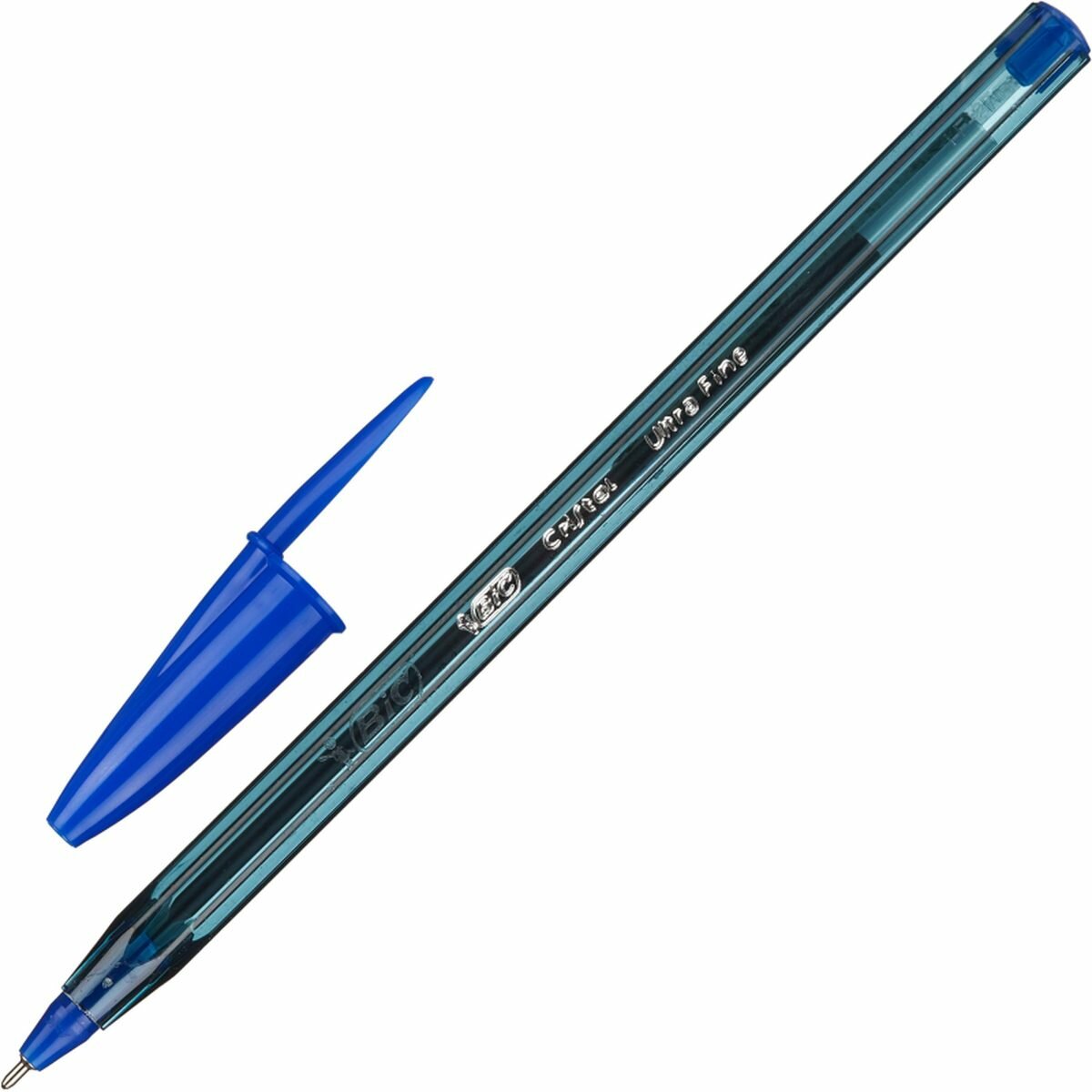 Ручка шариковая BIC Cristal Exact (0.28мм, синяя, корпус тонированный) (992605), 20шт.