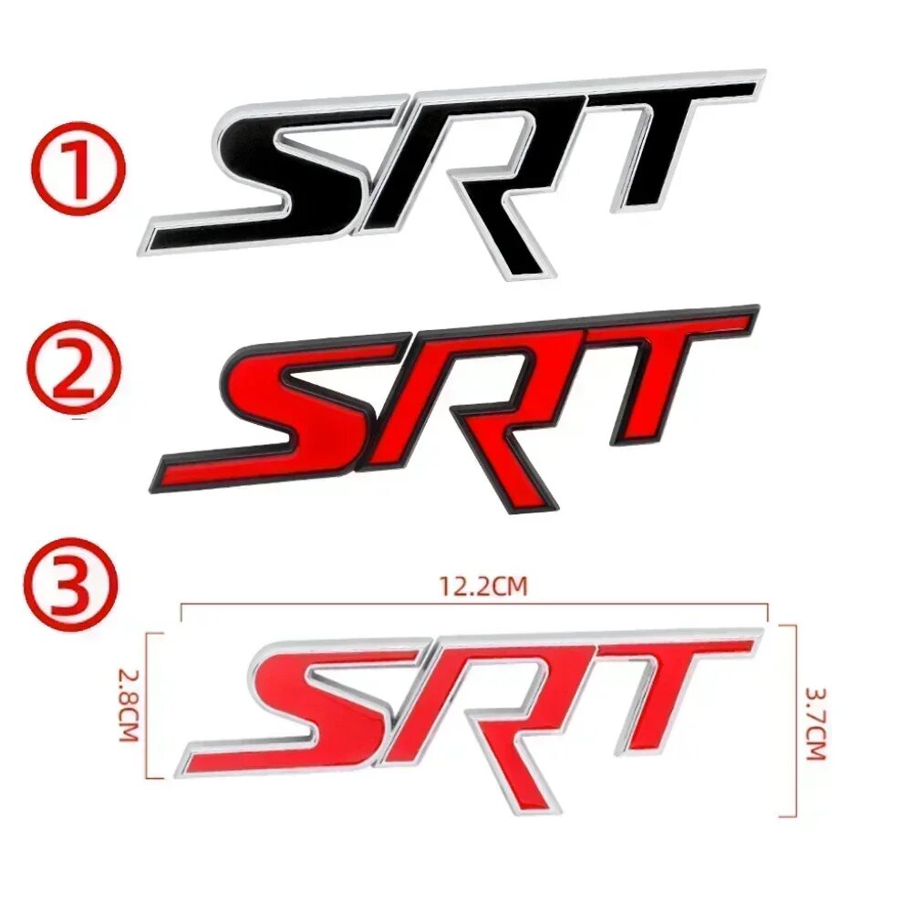 1 шт. для Dodge SRT R/T Journey Charger Challenger Durango Caliber Ram: наклейка на задний багажник, боковой значок на крыло, аксессуары