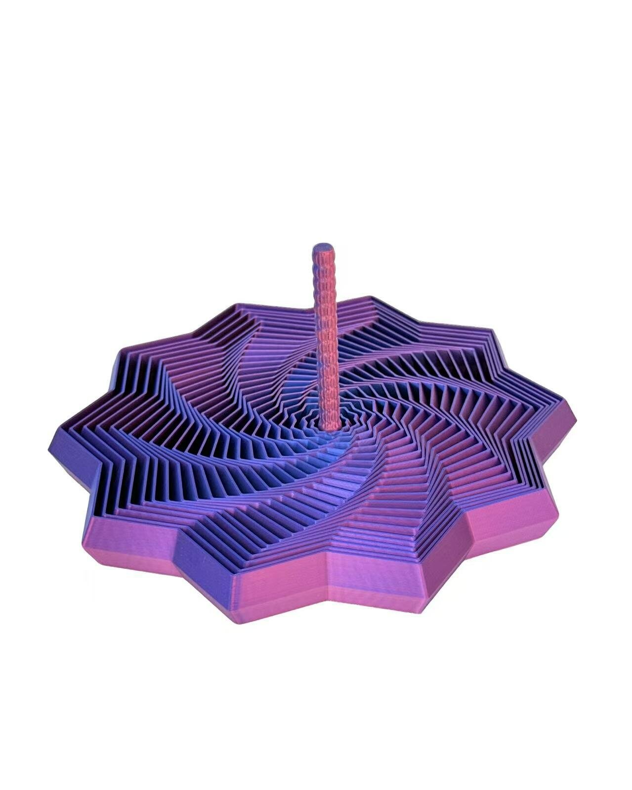 3D напечатанная башня редиса, игрушка антистресс, большой размер 17.5x8см 130г, красно-синий