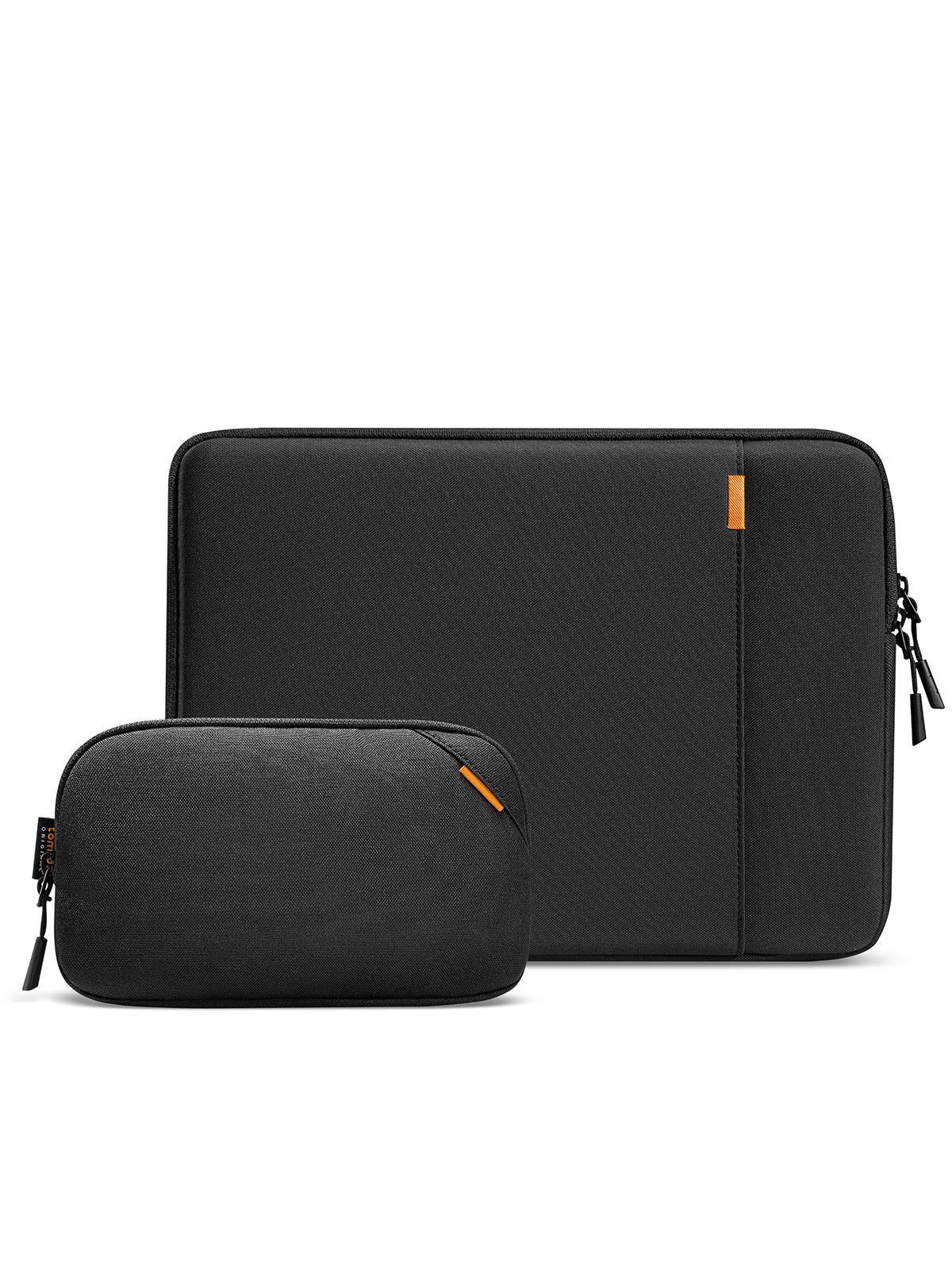 Набор Tomtoc для MacBook Air / Pro 16", Defender-A13 Kit, чехол с противоударной подкладкой и защитой углов, на молнии YKK + сумка-органайзер для аксессуаров, черный