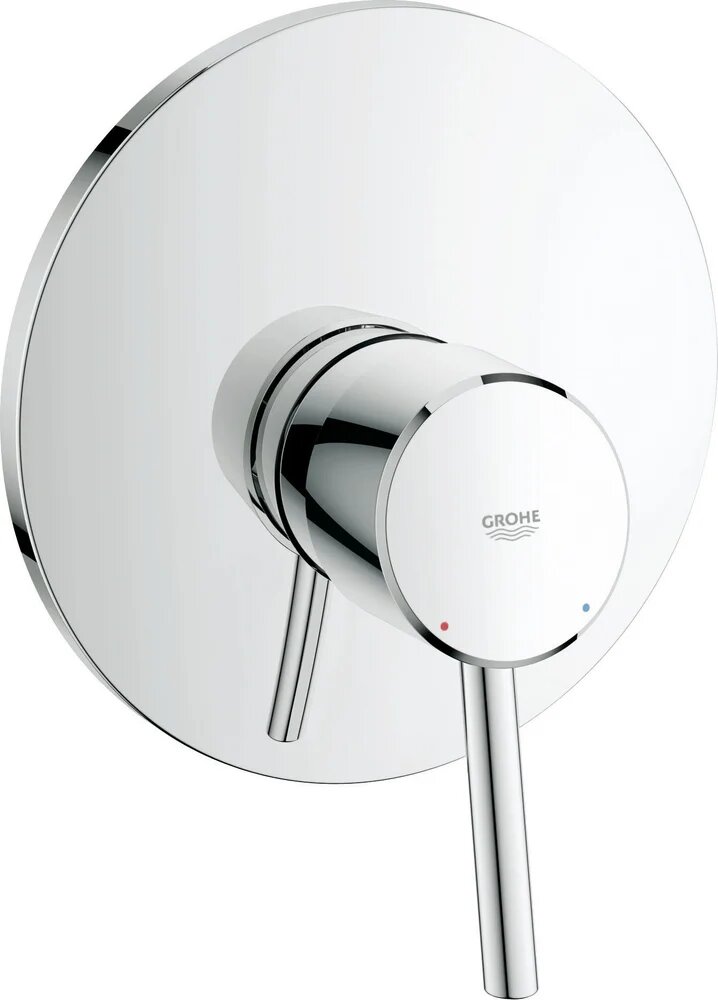 Встраиваемый смеситель для душа и ванны Grohe Concetto 32213001 С внутренней частью, латунный, рычажный, настенный, хром, глянцевый, с керамическим кар
