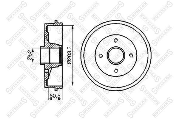 Барабан тормозной без ABS Stellox 6025-3912-SX