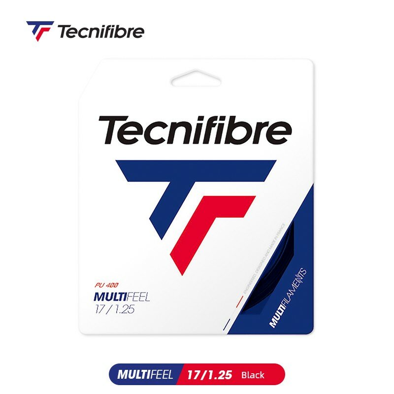 Tecnifibre MULTI 17 Нейлоновая теннисная струна 1.25 мм Черная - Профессиональная мягкая струна для ракеток