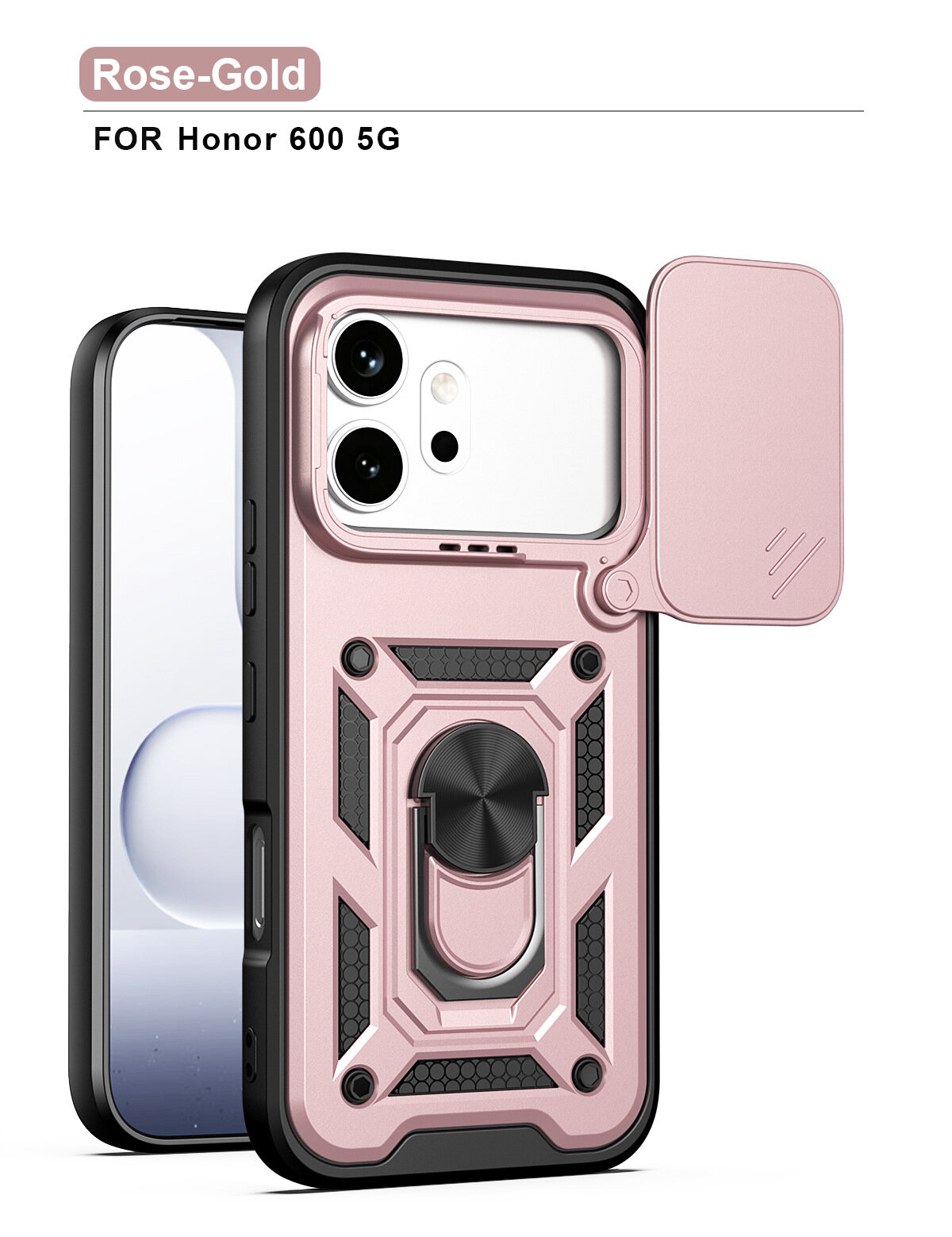 Ударопрочный магнитный чехол для Huawei Nova 13 Nova 12 цвета розовое золото, защитная