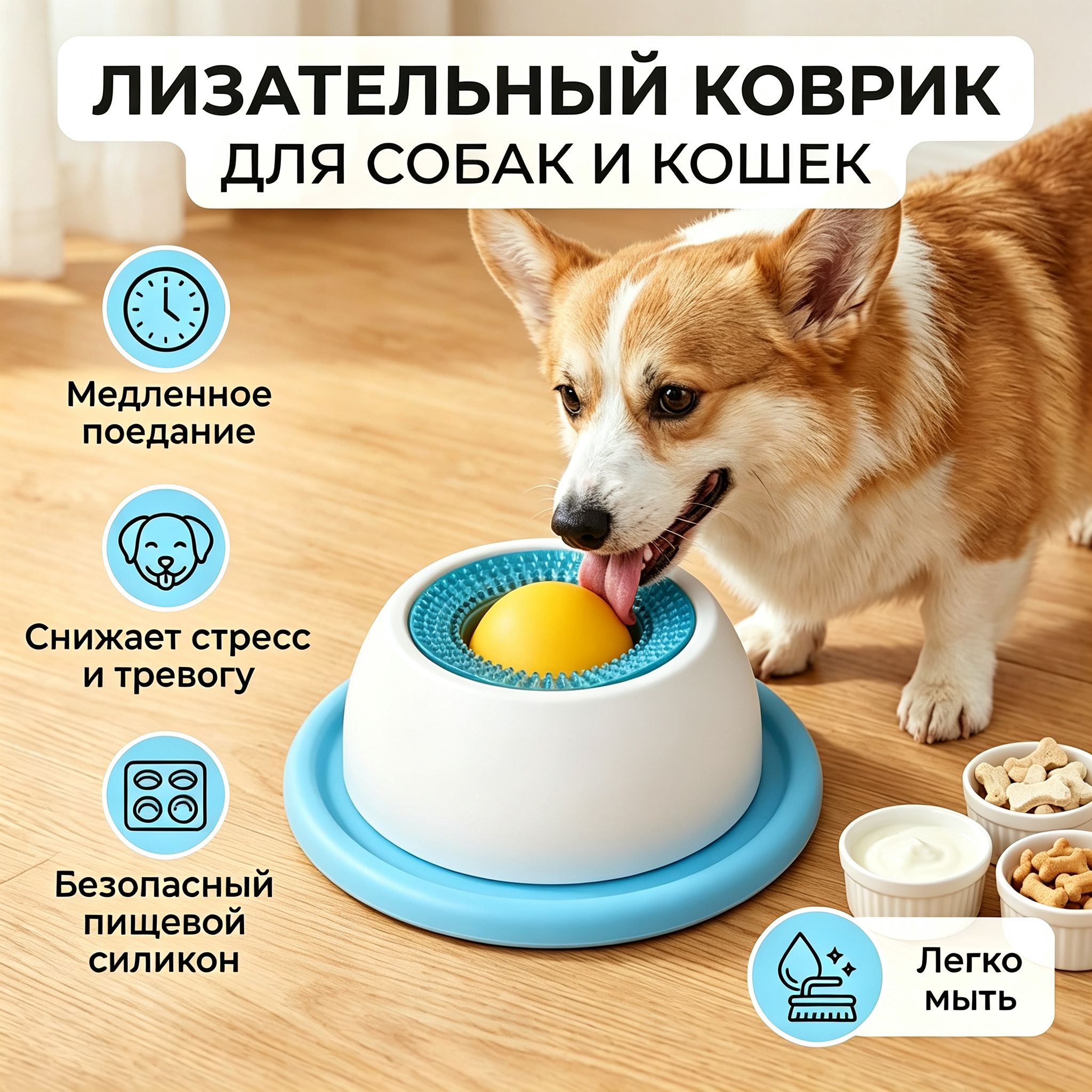 Кошки и собаки лижут миски, слоу-фуд, чистят язык, антистрессовые игрушки для домашних животных