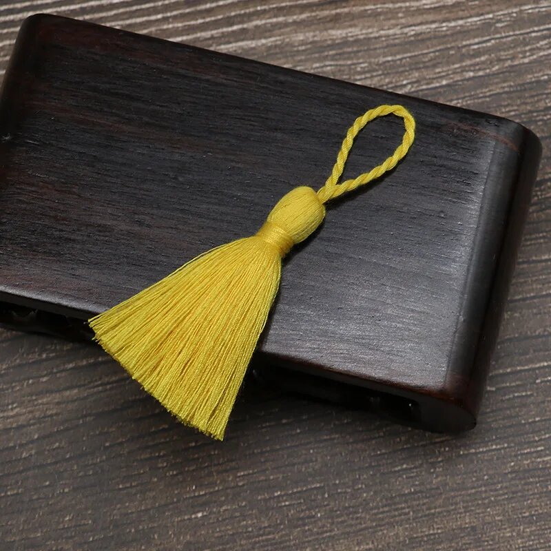 Хлопковые кисточки 8 см, 5-20 шт. Желтый, 10Pcs, Светло-желтый, Light yellow