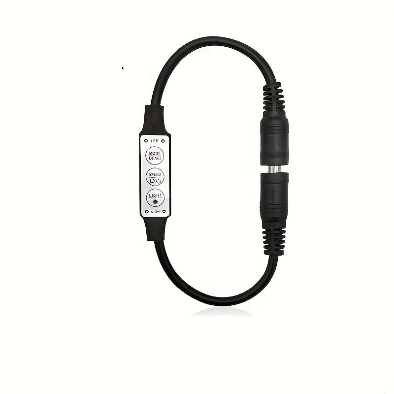 3-кнопочный мини RGB-контроллер (диммер) 5-12-24V для SMD светодиодных лент 5050/3528/2835/5730/5630/3014, черный