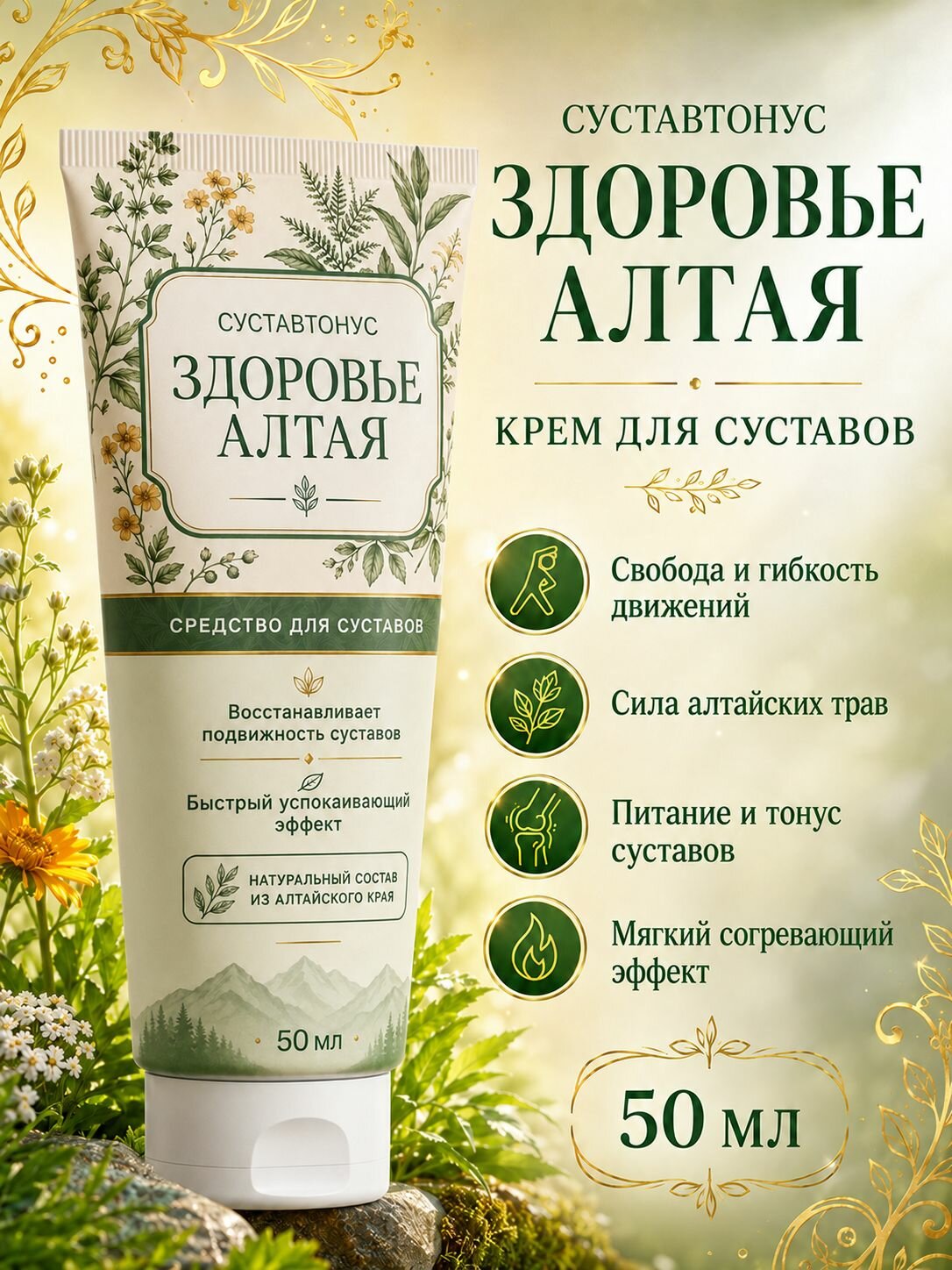 Средство для суставов Суставтонус. Здоровье Алтая для суставов