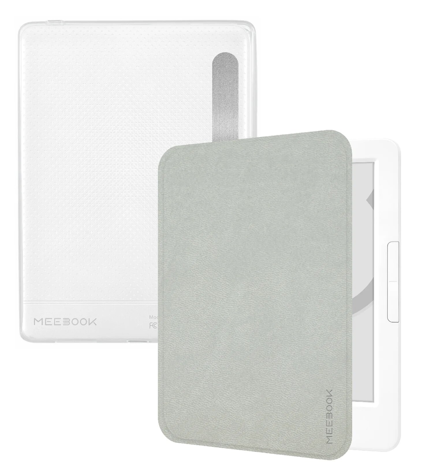 Электронная книга Meebok E6 Ereader Pearl White, Комплекты «Читалка для электронных книг + чехол»