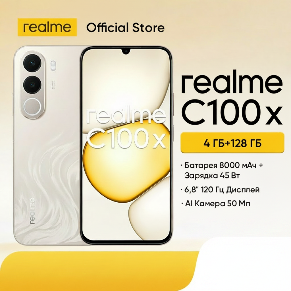 Смартфон Realme C100x, 4/128ГБ