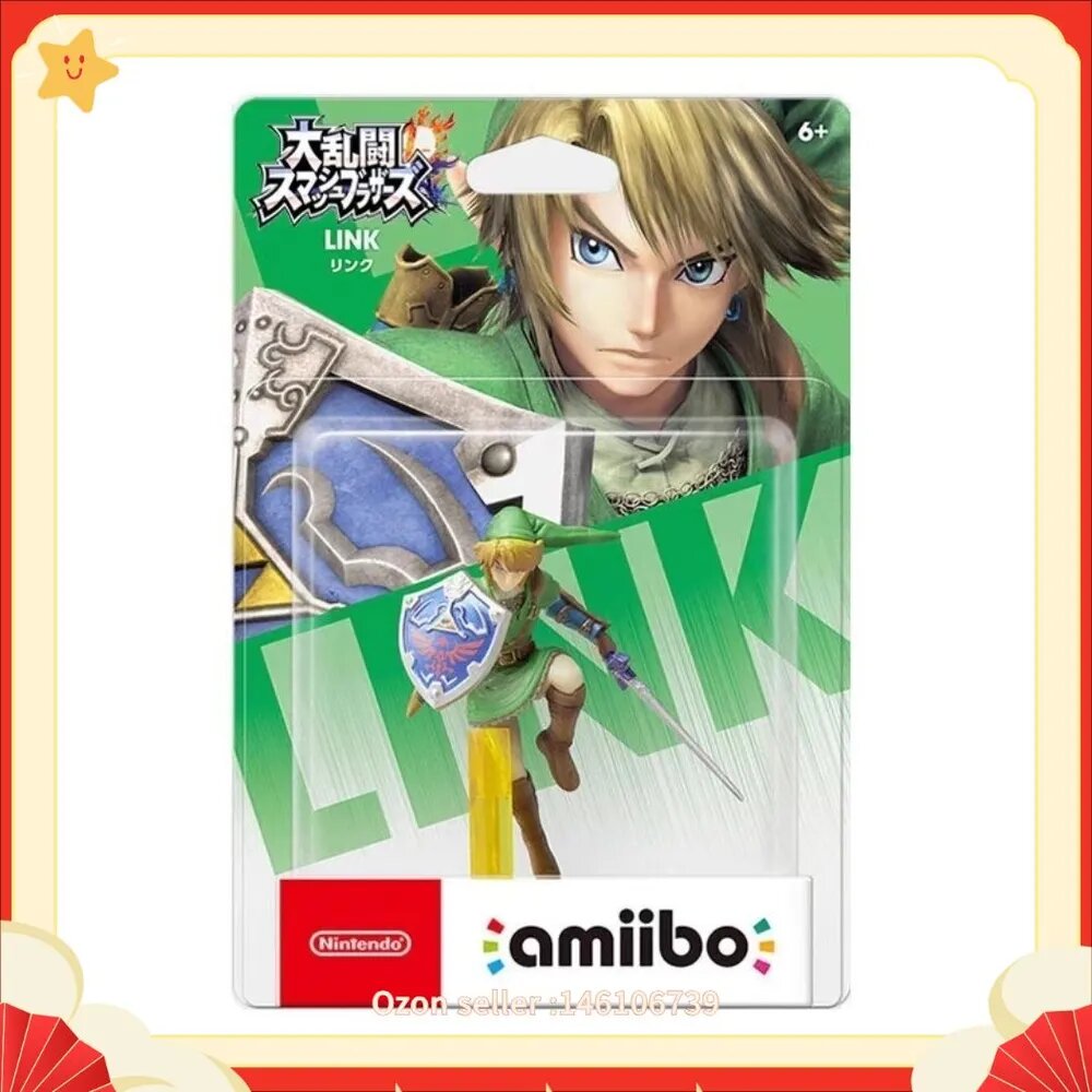 Фигурка Amiibo Link Сериал Супер Смэш Брос. Nintendo, Коллекционная, для мальчиков и девочек, 6+