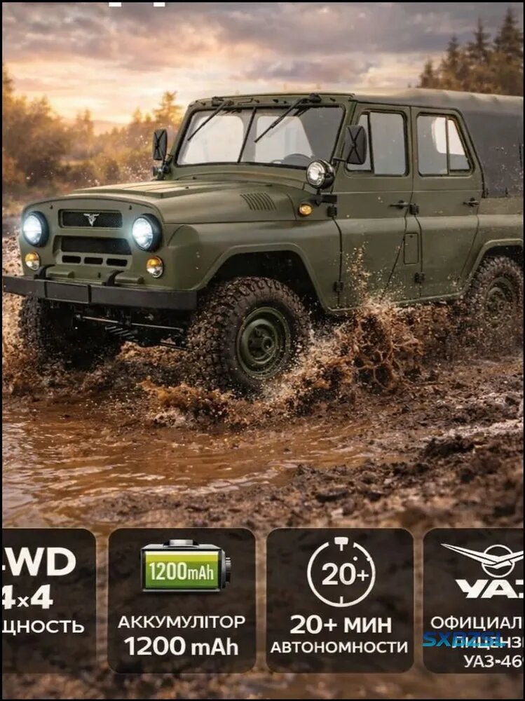 Эксклюзивная модель внедорожника UAZ469 в масштабе 1:18