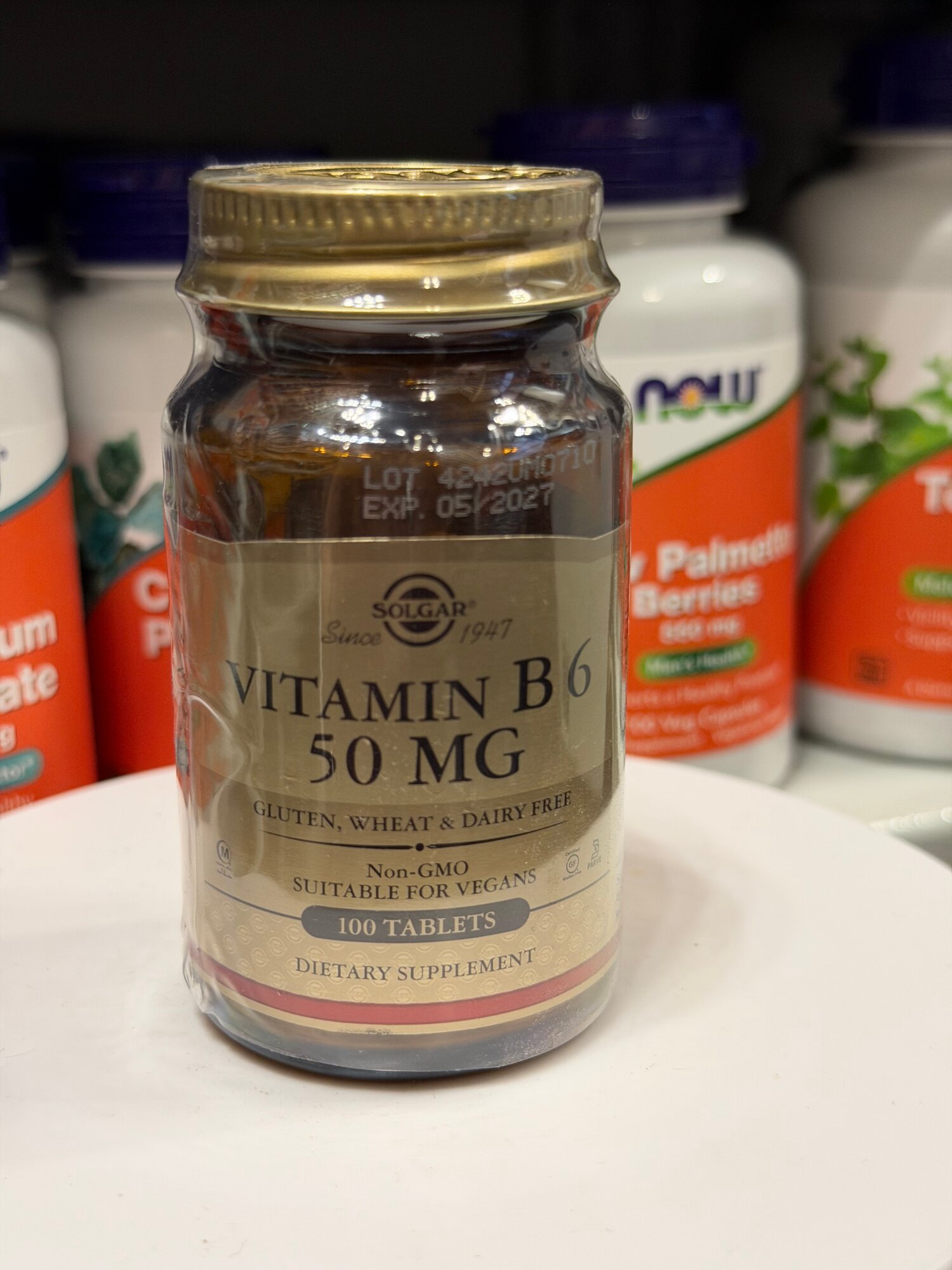 Solgar Vitamin B6 50 mg - Витамин В6 для нервной системы 100 таблеток