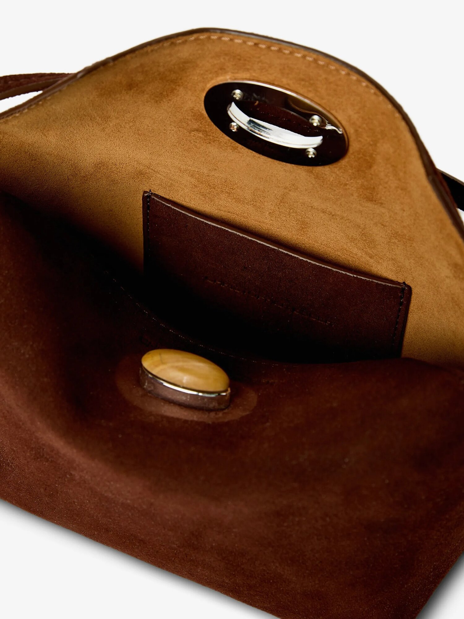 Сумка Christopher Esber Turnlock suede mini bag — фото 1