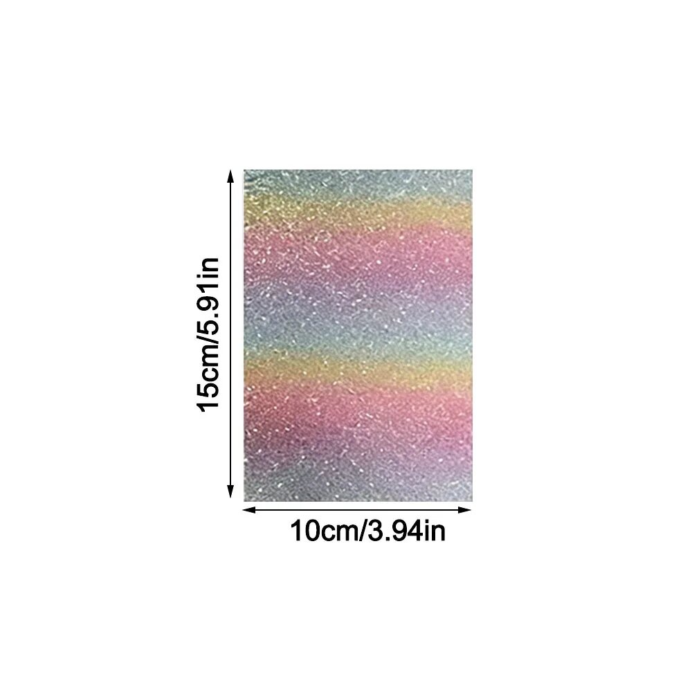 Радужная блестящая ткань для выпечки Rainbow Glitter Baking Cloth Coarse-15-10CM