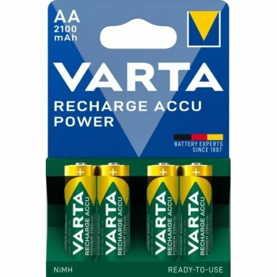 Аккумулятор VARTA AA 2100 mAh R2U уп. 4 шт. (56706101404)