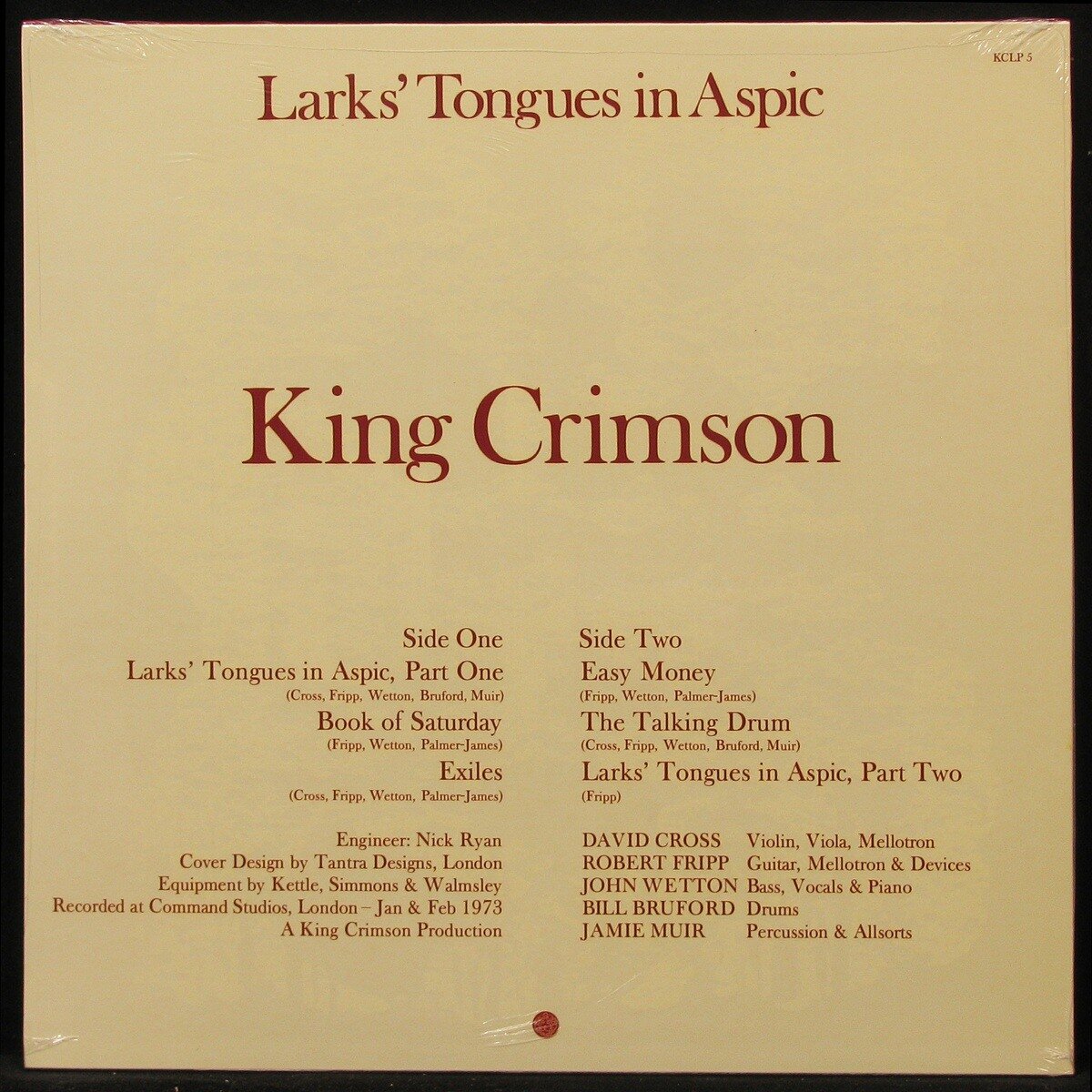 Larks' Tongues In Aspic