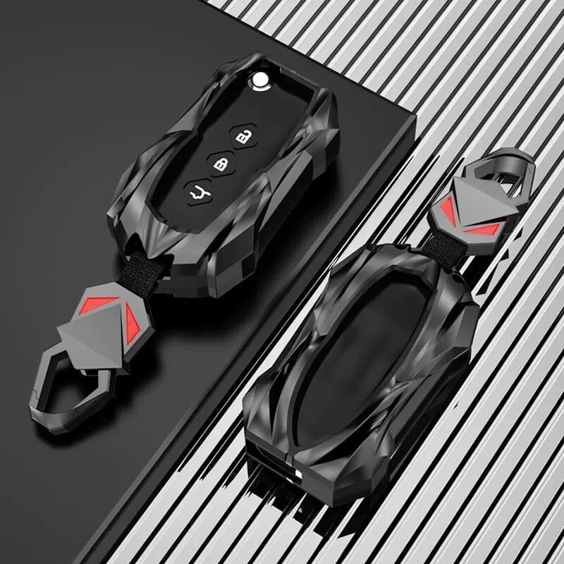 Автомобильный чехол для ключа Wuling E-стиль Темно-фантомный черный с красным глазом застежка для моделей MINI EV 2024