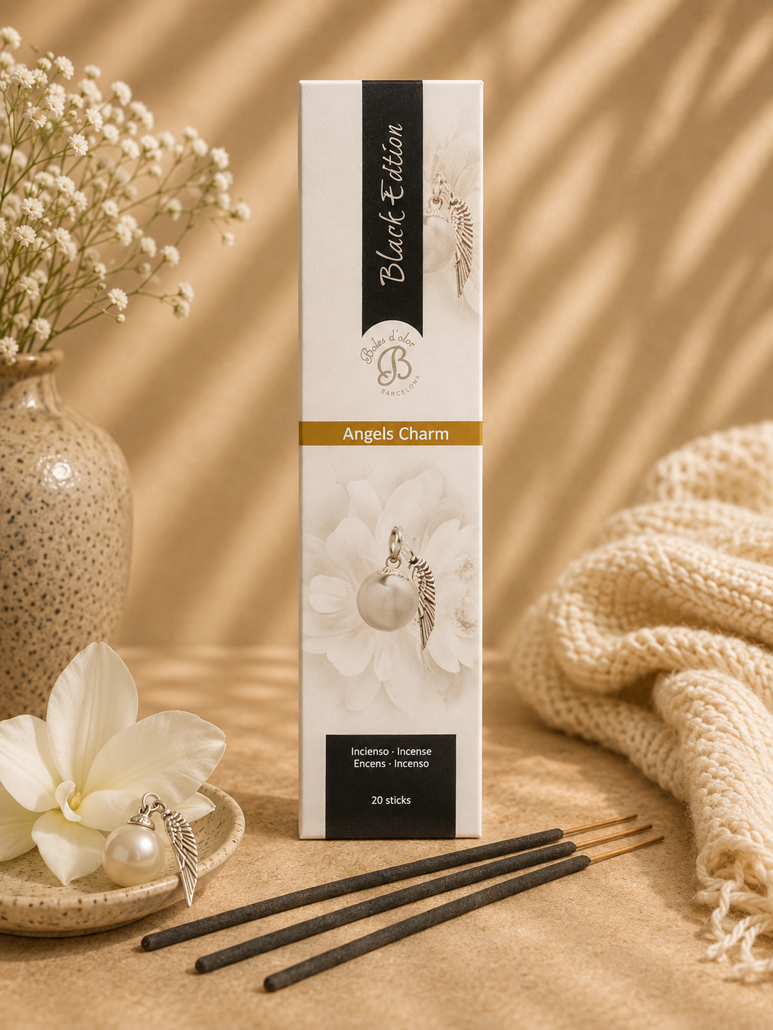 Boles d'olor / Ароматические палочки, благовония 20ед Чары ангела / Angels Charm (Black Edition)