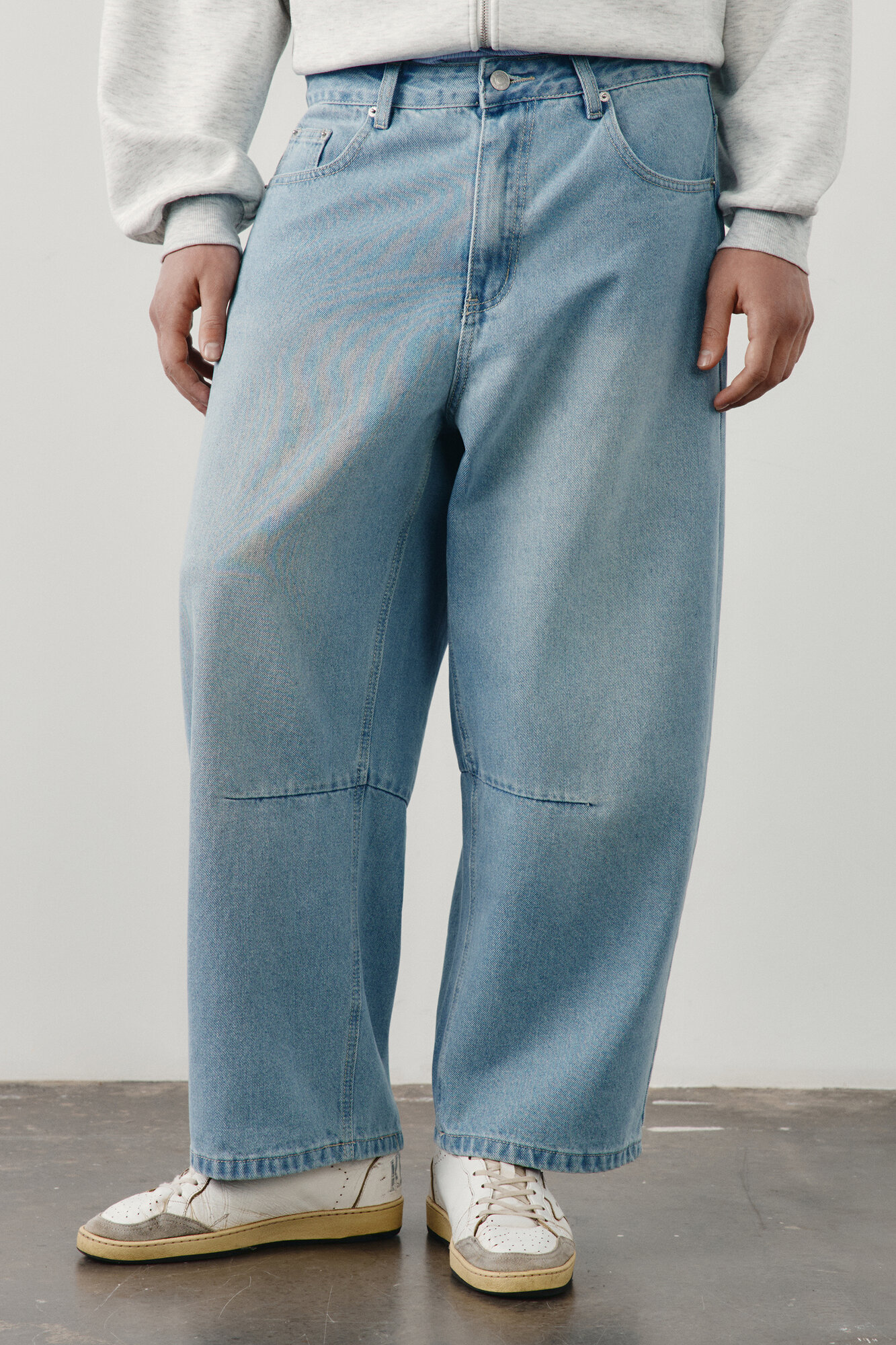 Джинсы широкие Befree basic, размер 32/176 JEAN, голубой индиго — фото 1
