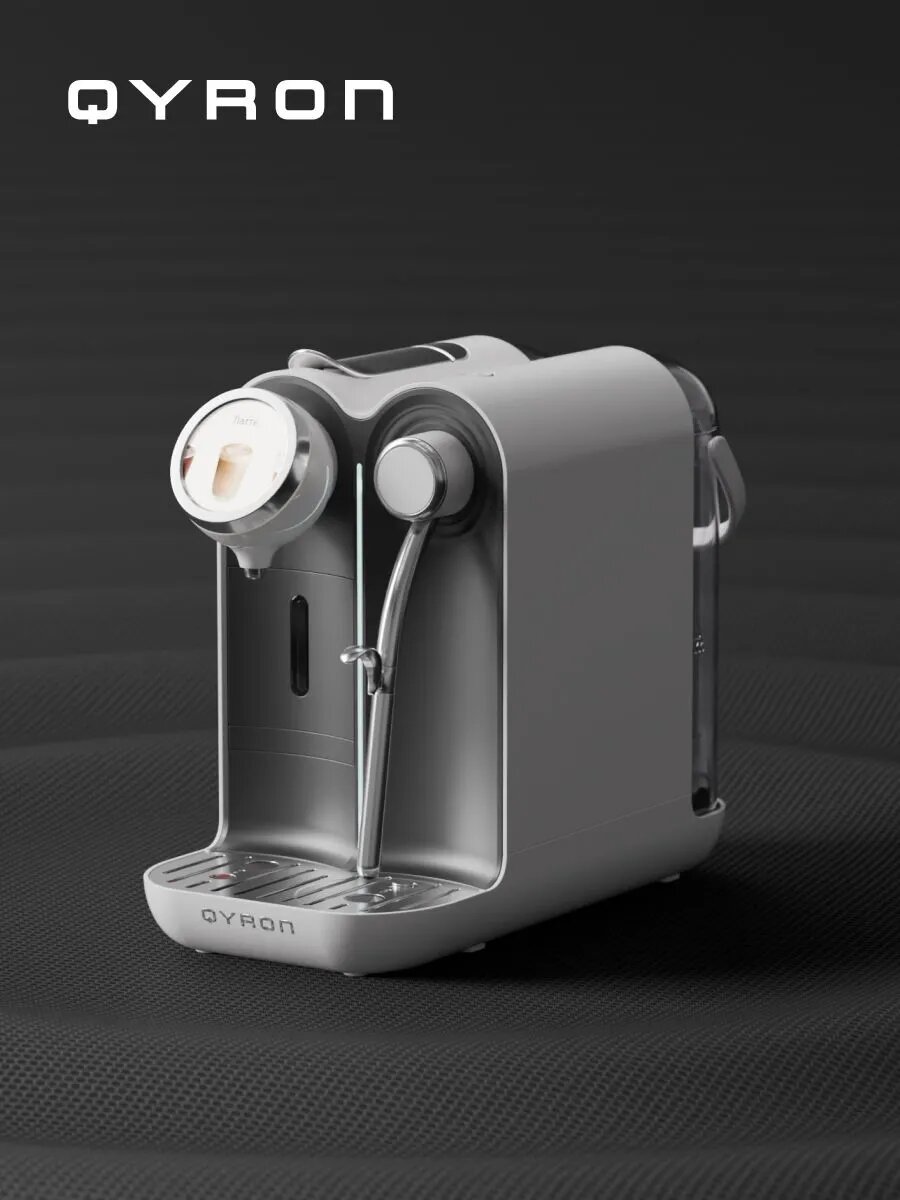 Кофемашина капсульная QYRON CM901, совместима с капсулами Nespresso, питчер и капучинатор