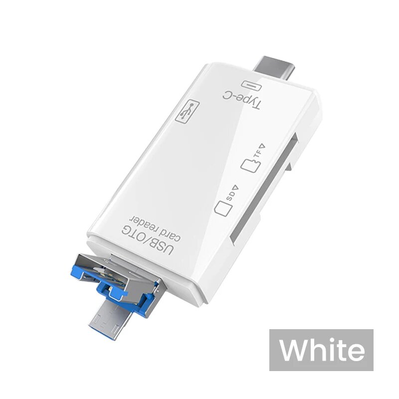 Многофункциональный 6 в 1 OTG SD кардридер USB Type-C/TF/SD карта памяти умный кардридер для ноутбука аксессуары адаптер
