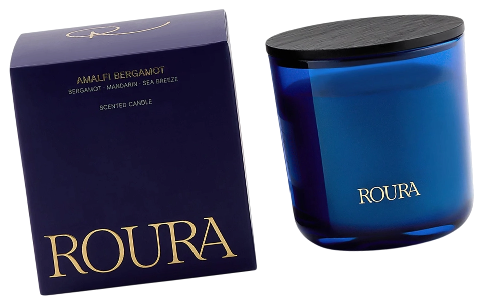 Свеча для интерьера Roura Amalfi Bergamot 830 гр - Рура Амалфи Бергамот бергамотовая