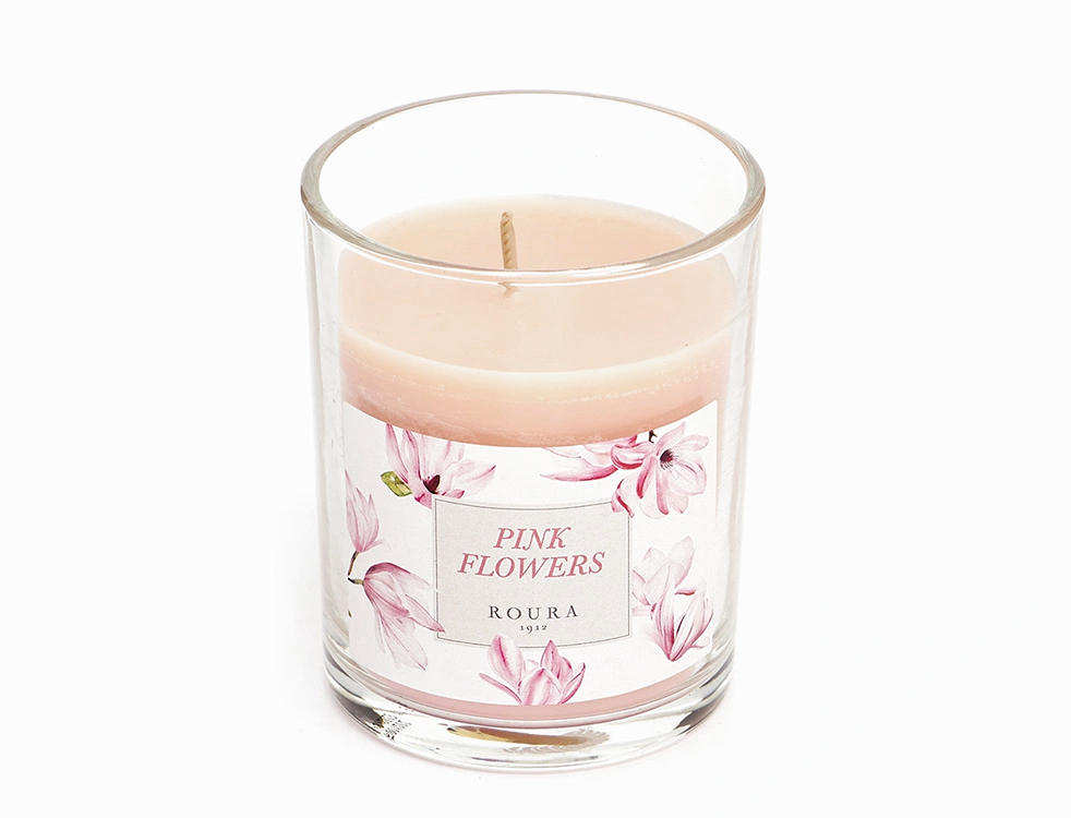 Roura Pink Flowers 130 гр свеча для помещений - Рура розовые Цветы