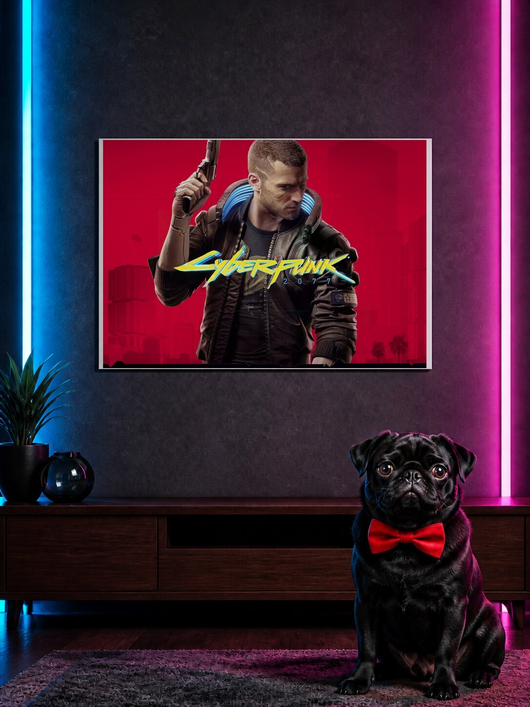 Постер Cyberpunk 2077 Архив — готическая игровая эстетика A3