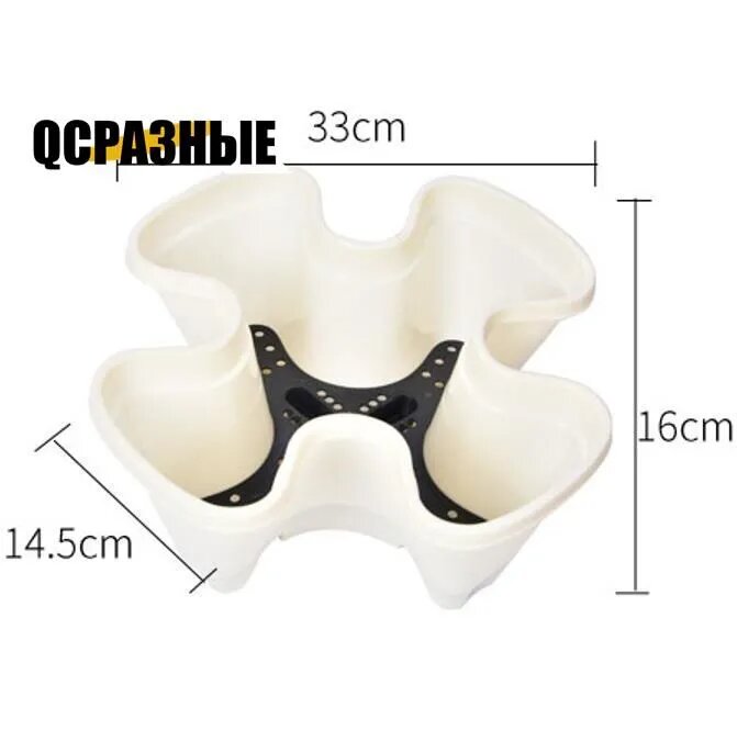 Каскад для цветов, 1 шт, цвет бежевый, ABS пластик, 33 см