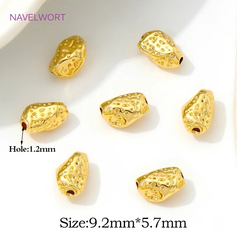 Разделители для бусин NAVELWORT, 8 шт, 18K Gold Plated, 9.2*5.7 мм