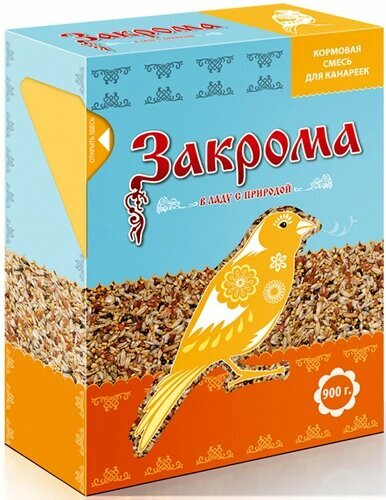 Корм сухой Закрома Кормовая смесь для канареек, упаковка 900г