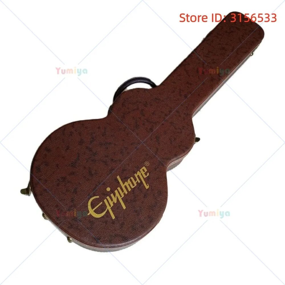 Гитарный чехол YUMIYA Brown с замком Hardshell Case Superior PU Tabric для гитары Gibson Epiphone